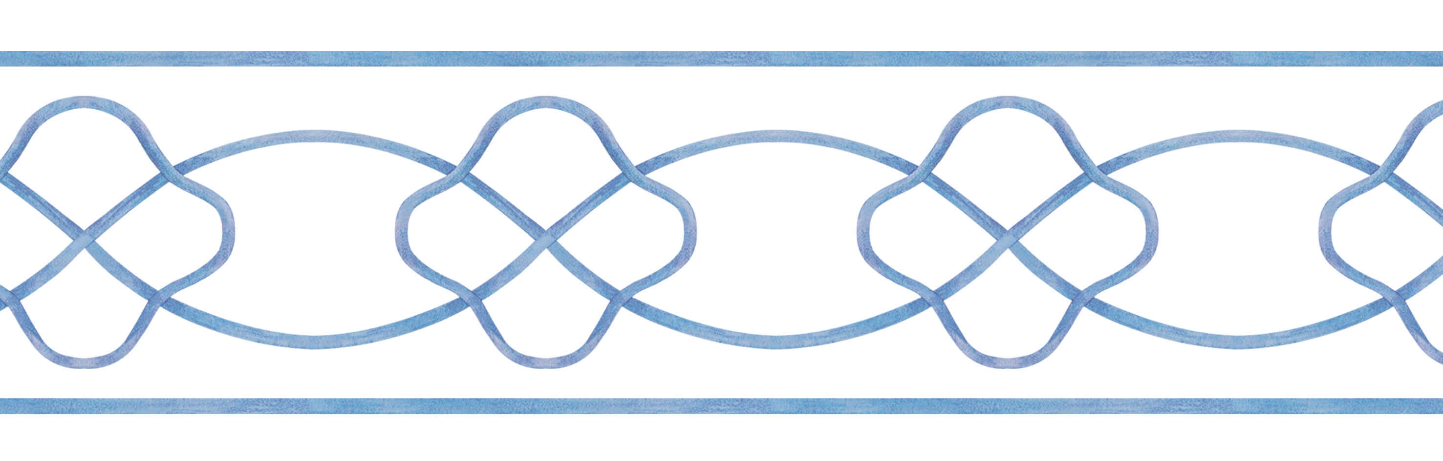 Blue Marlowe Wallpaper Border – Coeur et Maman